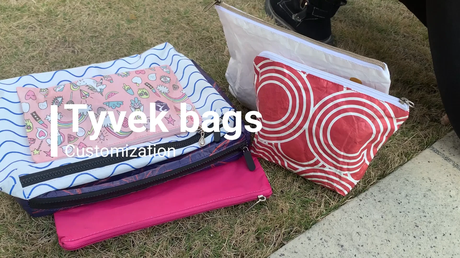 Custom Dupont Paper Tyvek Zipper Bags Waterproof Tyvek Pouch For Travel ...