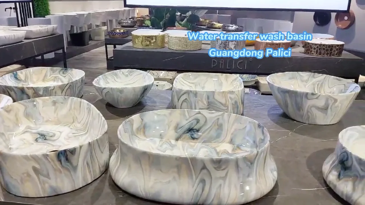 Customize Variety Specifications Marbling Ceramic Art Wash Basin Table Top Bathroom Marble Sink ...