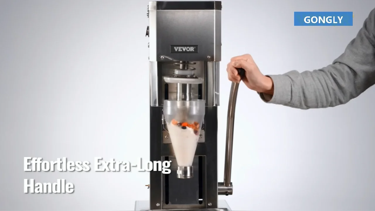 Stainless Steel Ice Cream Swirl Machine Fruit Nuts Ice Cream Mixing ...