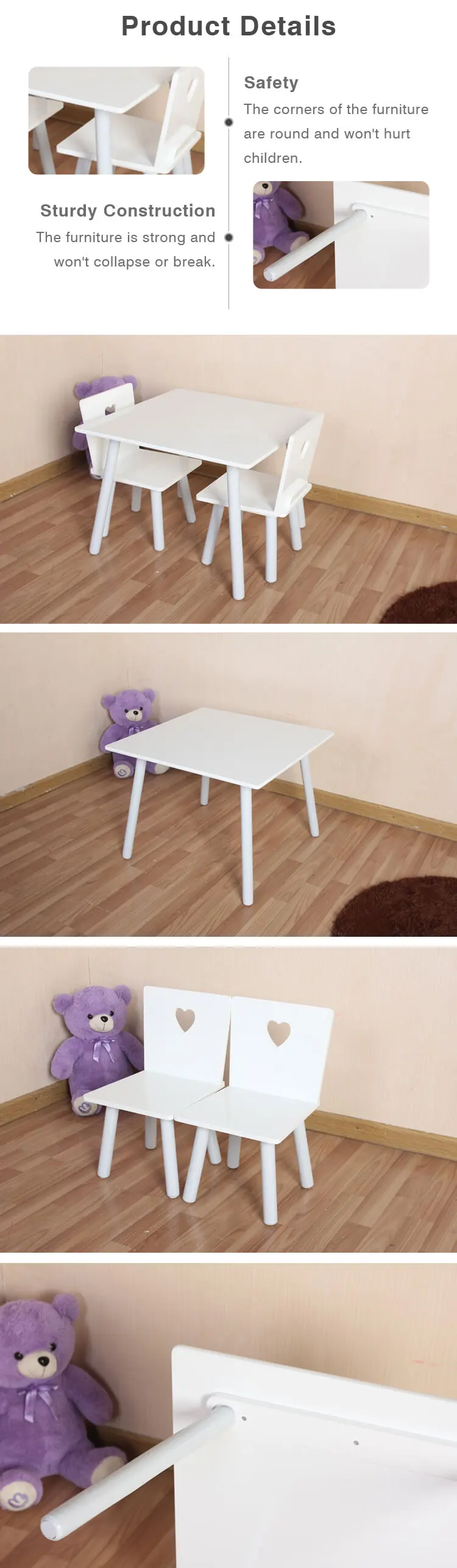 School Cute Cartoon Wooden Study Table Designs For Kids From China ...