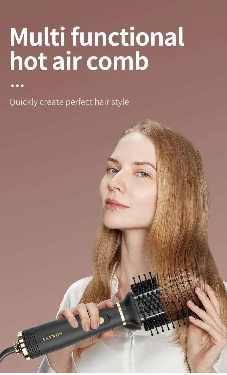 Sokany Hot Air Brush - Versatile Hair Straightening Tool