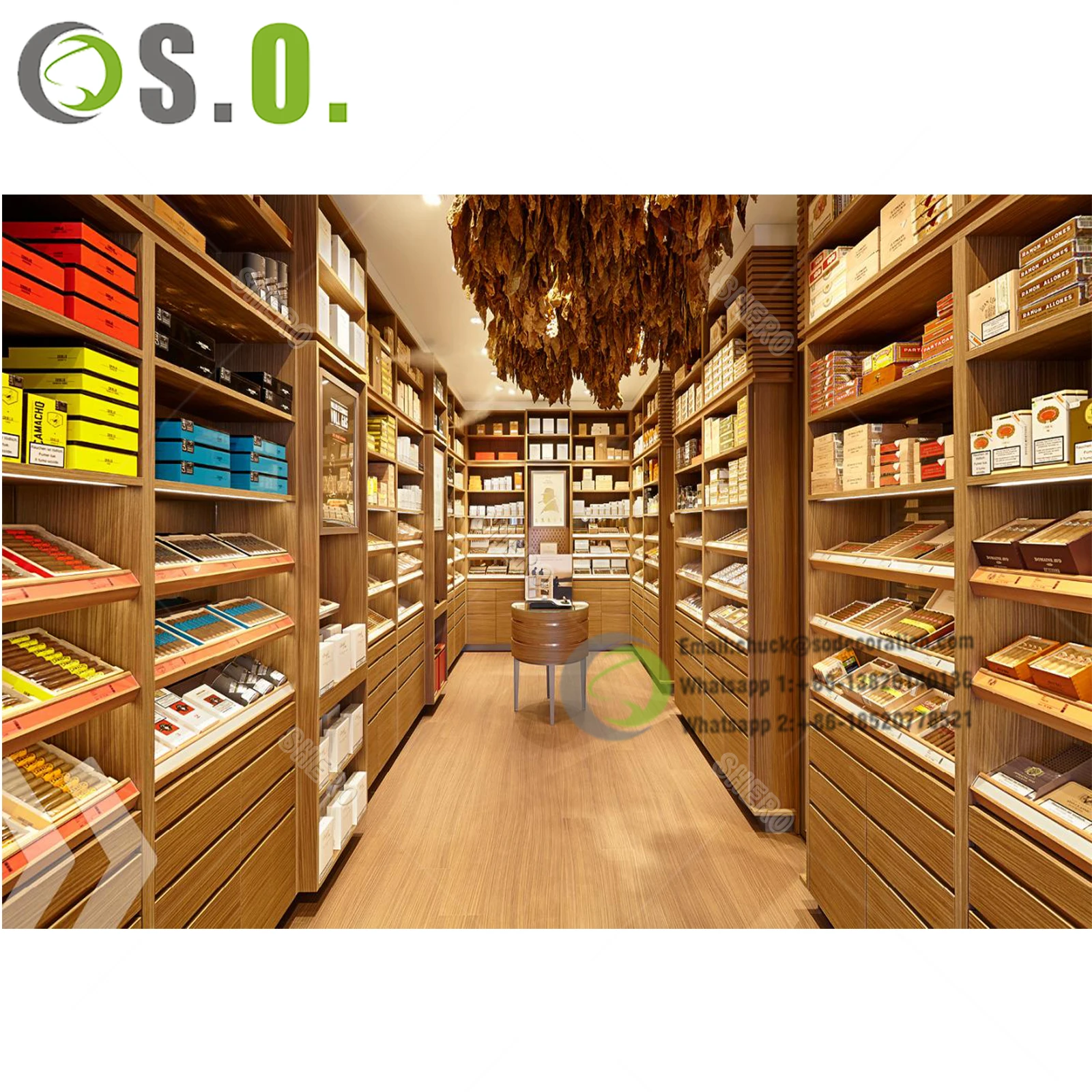 Customized Cigar Store Interior Design Decoration Furniture Retail ...