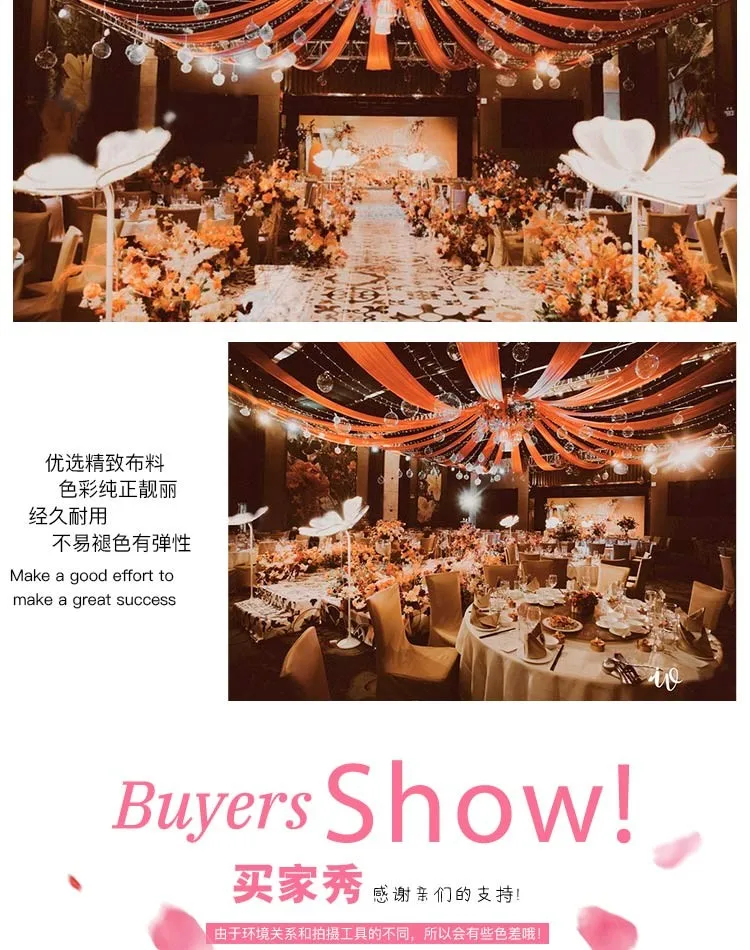 75cm Wide Wedding Decor Curtains - Elegant Ceiling Drapes