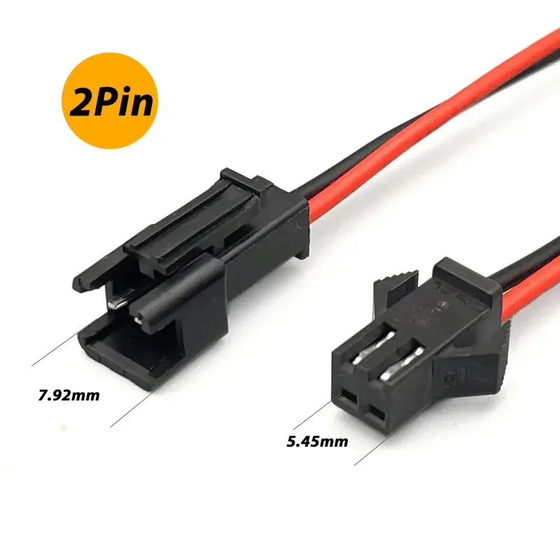 Custom Jst Sm 2pin 22AWG Male Female Electric Connector Plug Cable ...