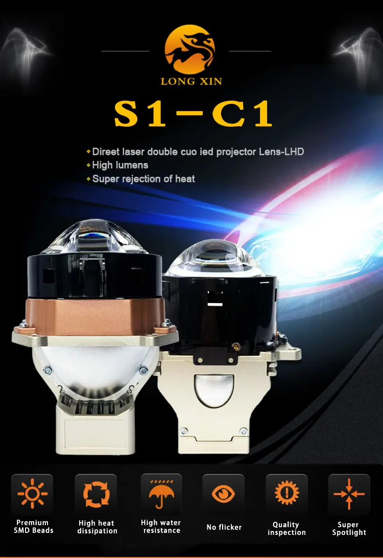 5500k Auto Lighting System 74w Car Led Headlights Direct Double Cup ...