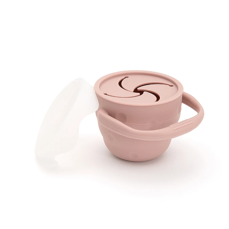 Spill Proof Collapsible Toddler Kids Snack Storage Cup With Cover ...