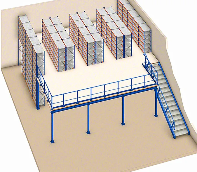 Factory Price Multi-level Warehouse Storage Mezzanine+racking Iso9001 ...