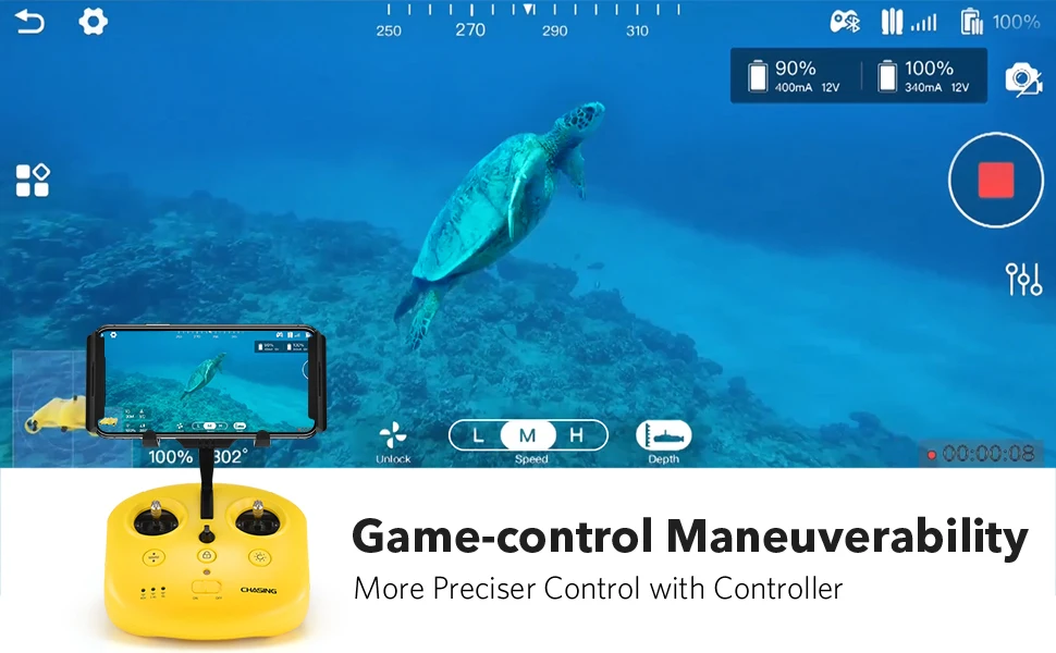 Chasing Mini Underwater Drone Factory Made Live Stream Underwater ...