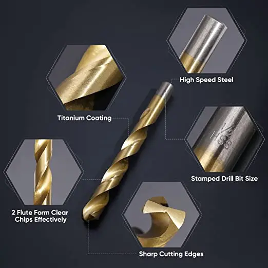 246pcs Drill Bit Set Hand Drill Rock Drill Bits Powertools Roller Bits ...