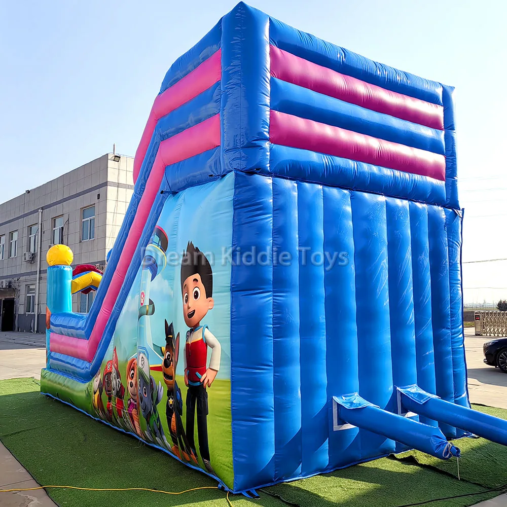 Outdoor Animal Patrol Dog Paw Inflatable Slide Dog Theme Inflatable Dry ...