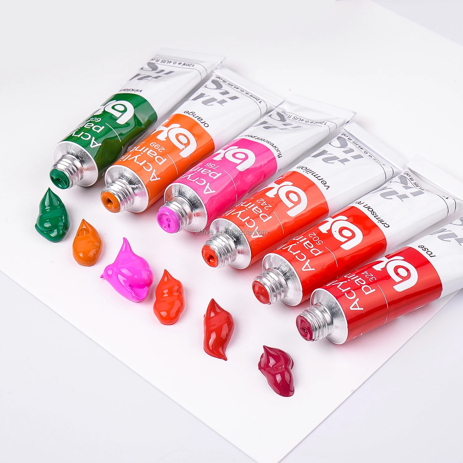 Acrylic Paint Set - 24 High Quality Colors with Brush