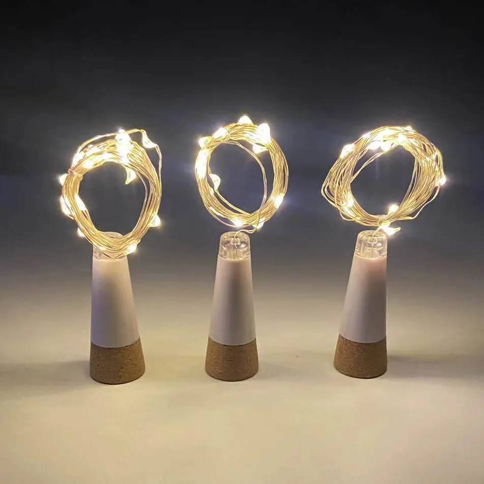 Rechargeable Bottle Cork Shaped LED Decorative Holiday Fairy Led String ...