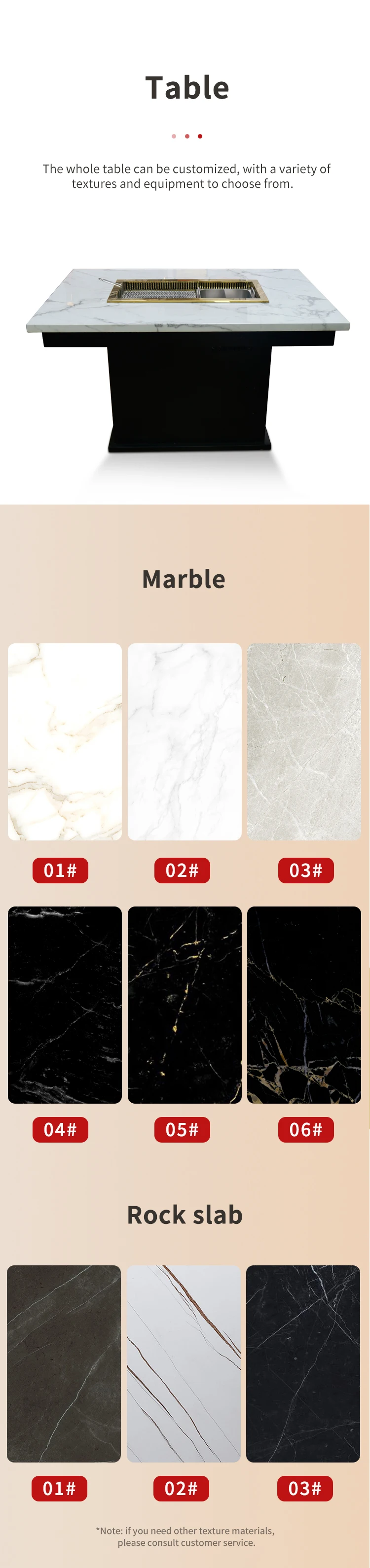 Yawei New Chinese Style One-piece Table 730 Black Diamond Tube Barbecue ...