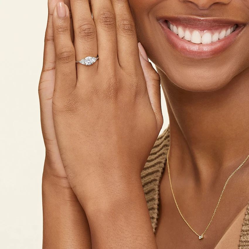 Luxury Au750 Pt950 White Gold Jewelry Ring Real Hpht Diamond Hpht Cvd ...