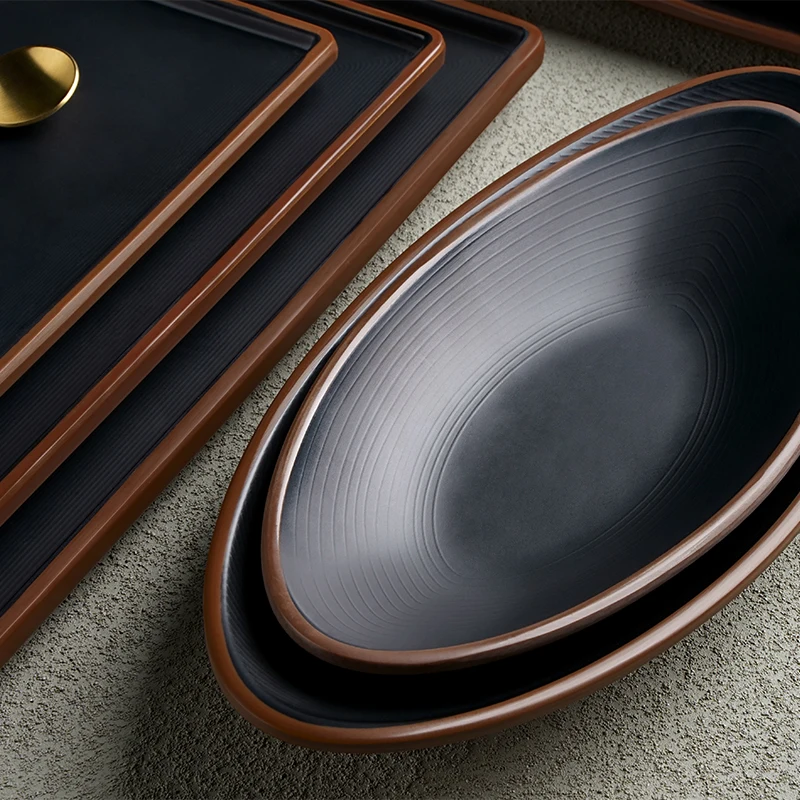 Melamine Two-Color Tableware - Perfect for Hot Pot & BBQ