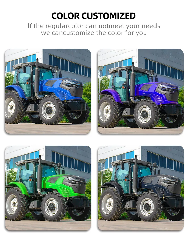 Compact 4X4 Wheel 4WD Mini Farm Garden Tractor with Cabin 70-90hp Pump ...