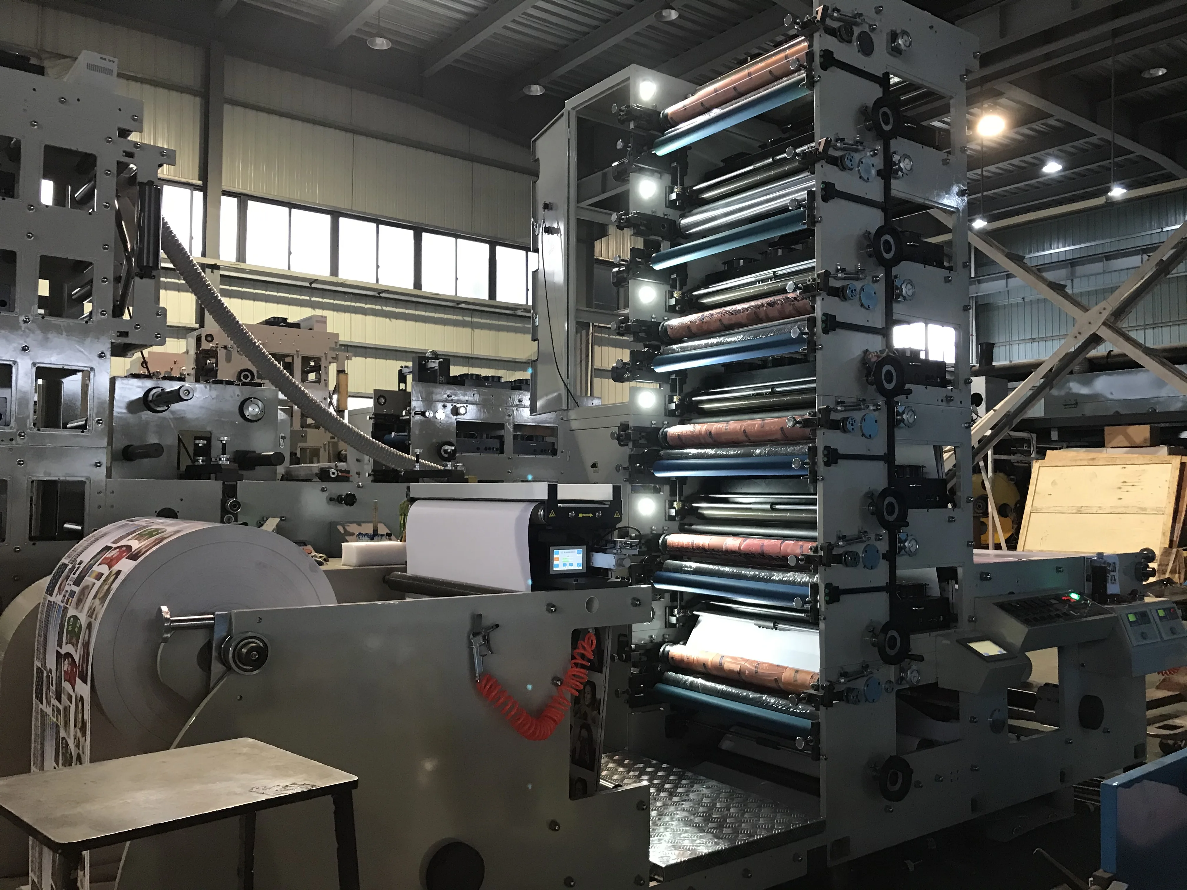 Gp-950-6b 6-color Flexographic Printing Machine For Label Self-adhesive ...
