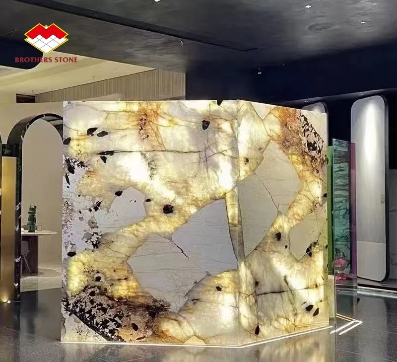 Backlit Patagoina Onyx Stone - Translucent Pandora Marble