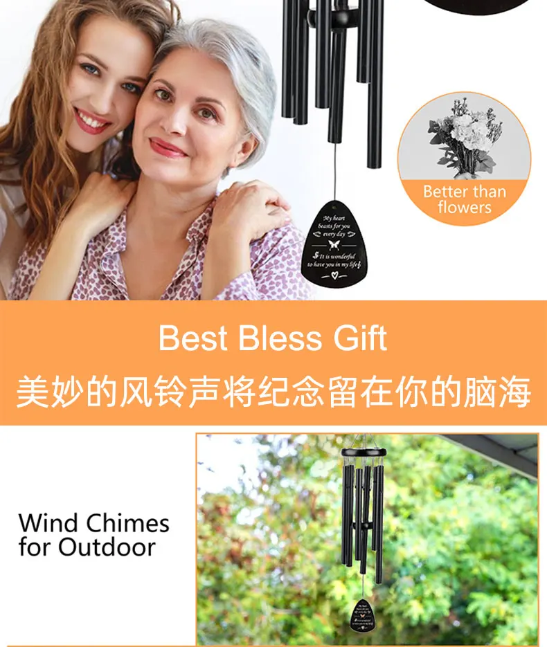 Factory Latest Best-selling Outdoor And Indoor Metal Wind Chimes Wooden ...