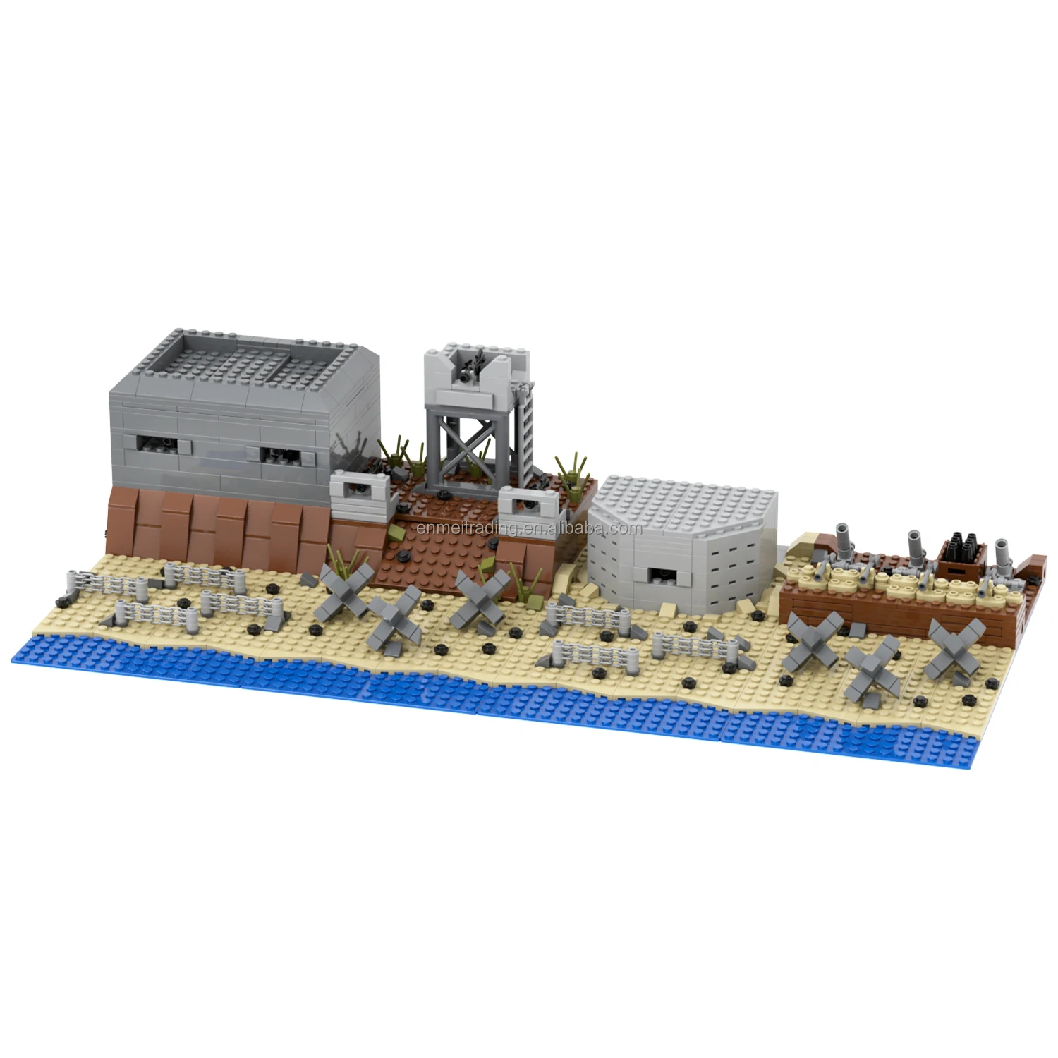 WW2 Military Bunkers & Watchtower DIY Model Kit - MOC5075