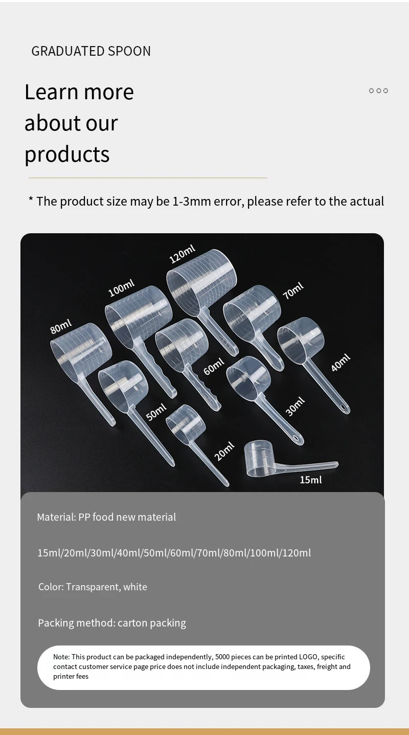 Wholesale Plastic Measuring Spoon 5g - Environmentally Friendly