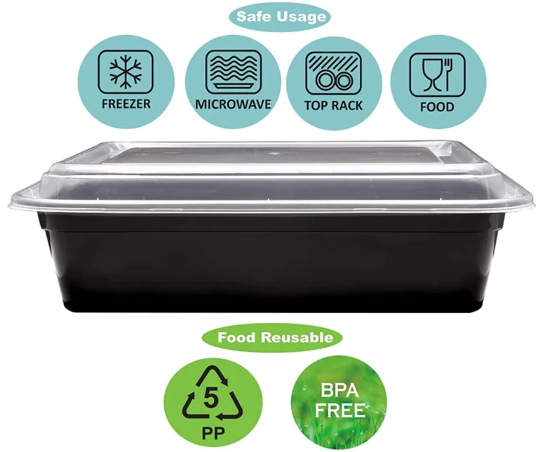 28 Oz Leakproof Plastic Containers - Ideal for Food Storage