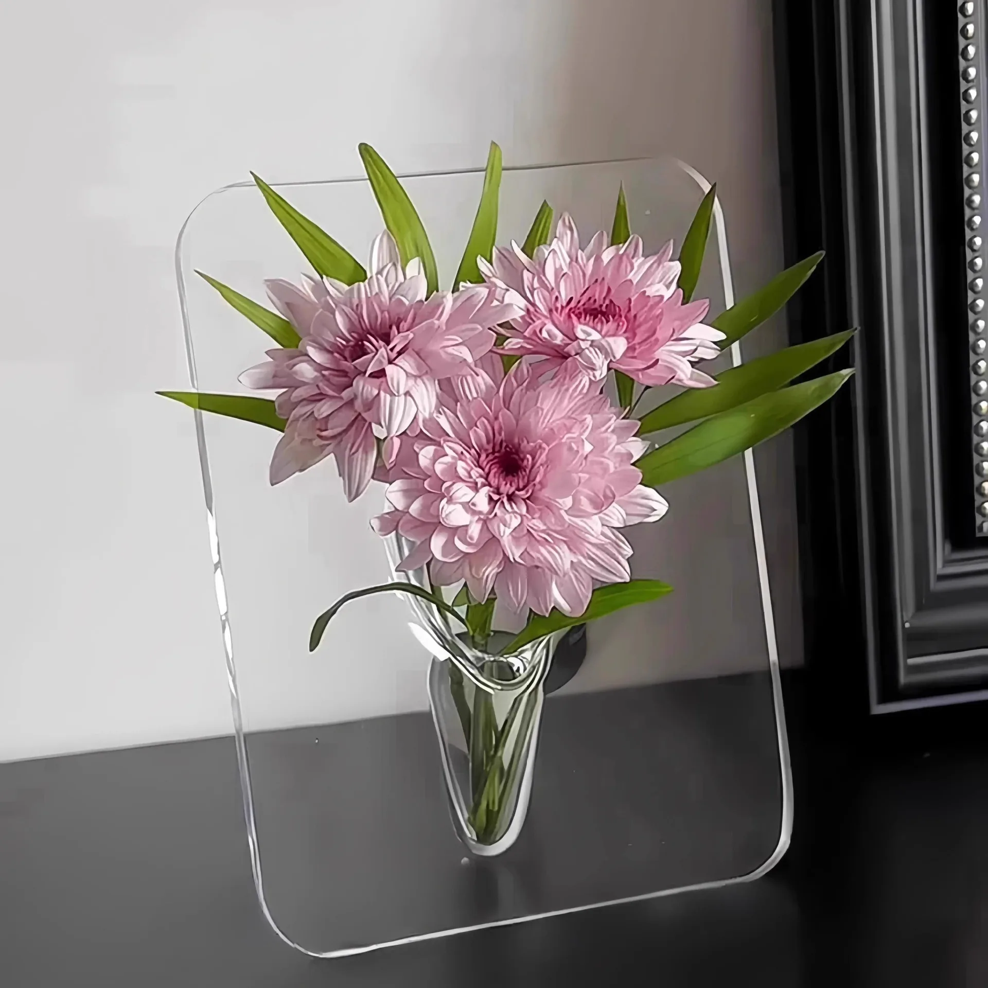 Frame Vase Acrylic Transparent Hydroponic Flower Vase INS Small Single ...