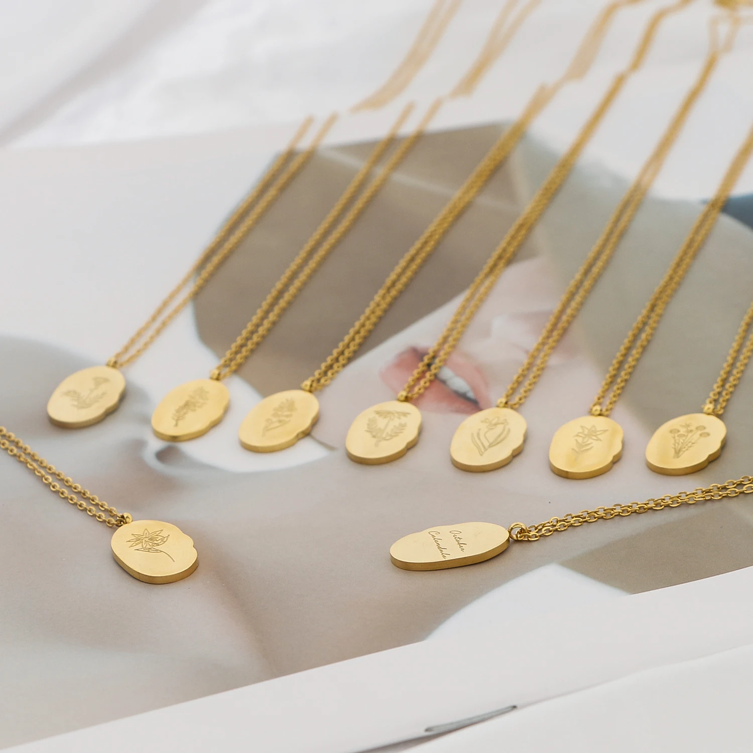 Wholesale Custom 18K Gold PVD Plated Stainless Steel Pendant Necklace ...