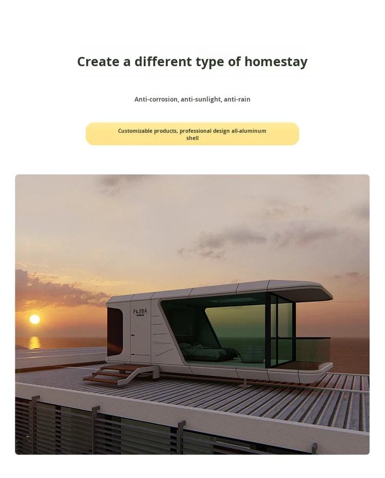 Double-layer Aluminum Eps House Space Capsule Homestay Internet ...