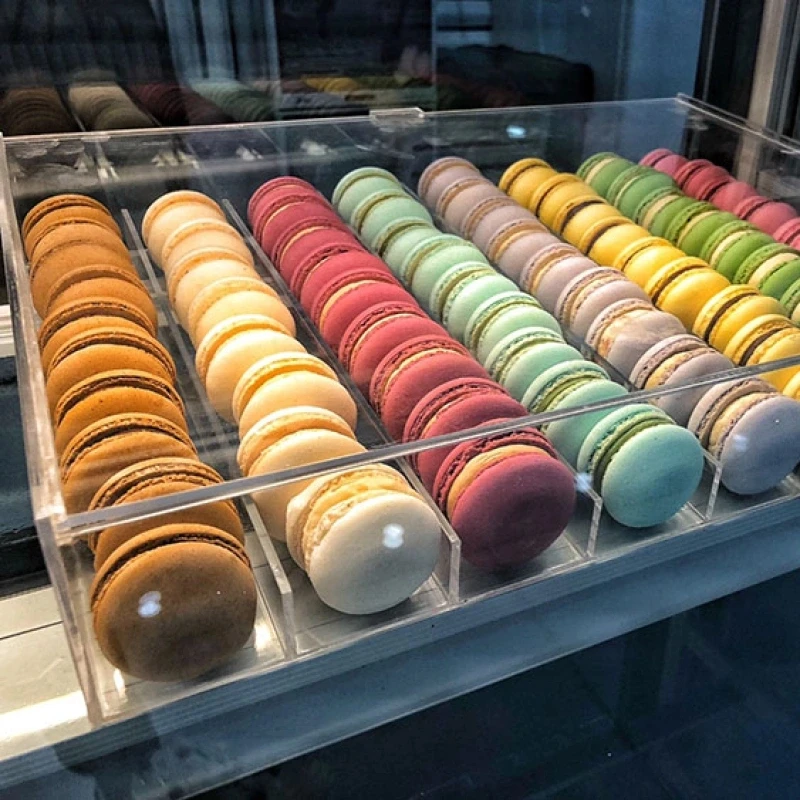 Acrylic Macaron Display Case with Sliding Door - Customize