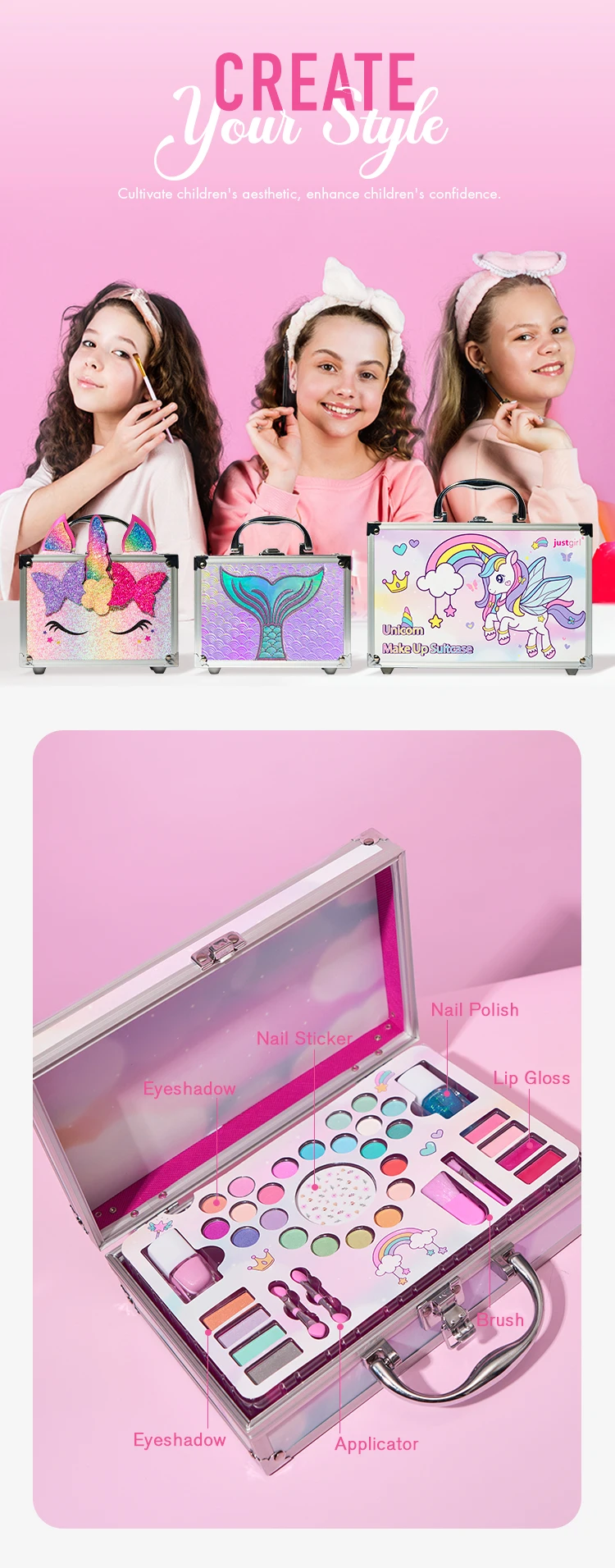 All in One Makeup Kit for Girls Eyeshadow Lipstick Makeup Gift Sets ...