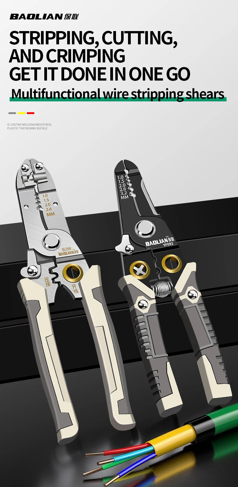 16 In 1 Multifunctional Wire Plier Stripper Crimper Cable Cutter ...