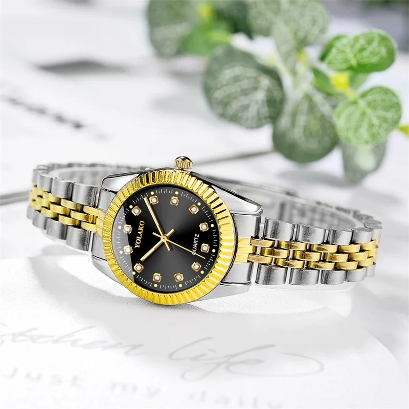 Luxury Golden Stainless Steel Calendar Wrist Watches Men Steel Band ...