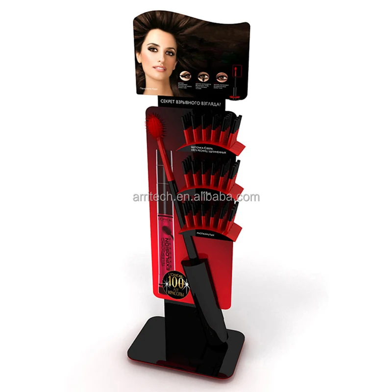 New Design Customizable Floor Standing Make-up Display Rack Acrylic ...