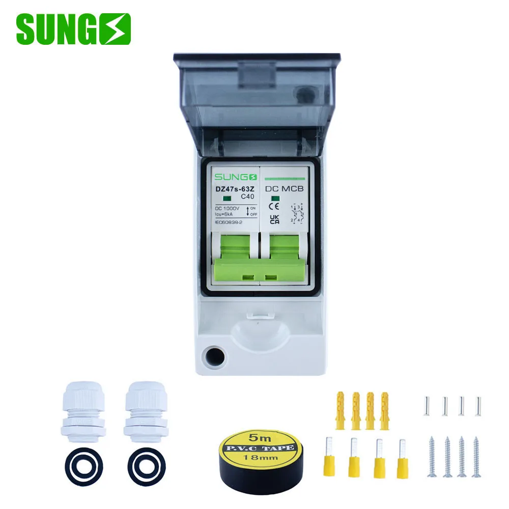 Solar Pv Smallest Array Electrical Mcb 2p Junction Box Dc Outdoor Ip65 ...