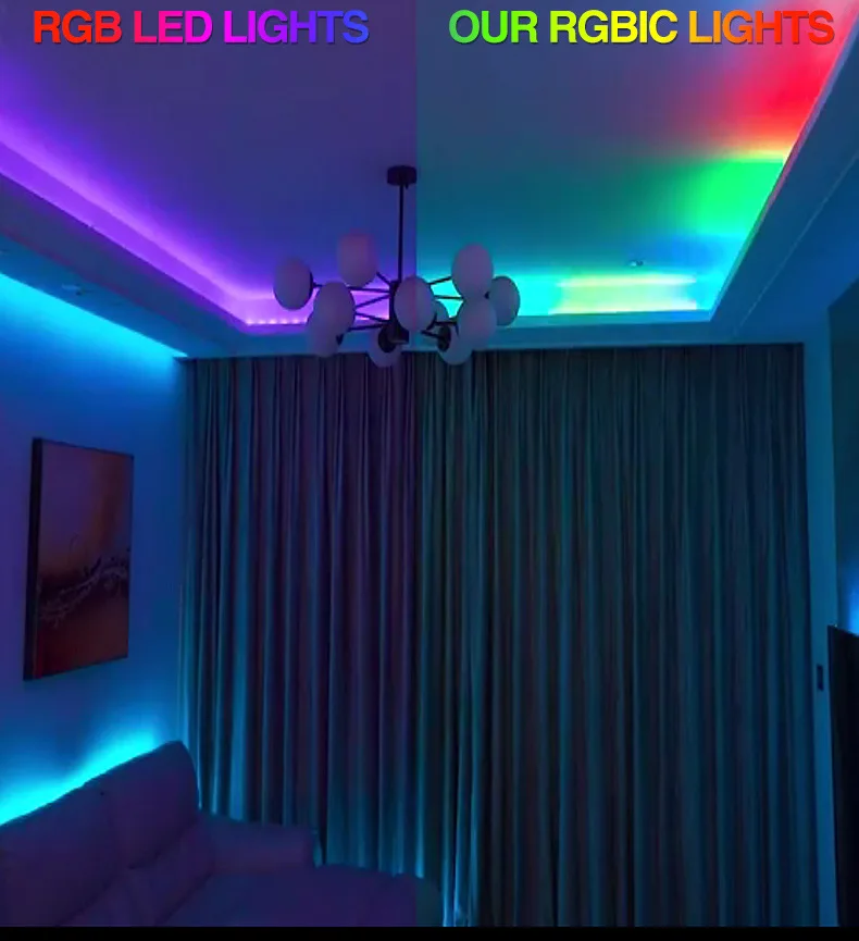 5v Full-color Tv Background Light Strip 5m/10m Set Boxed Can Be ...