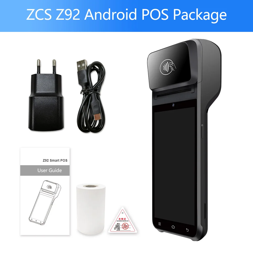Z92 Android 12 0 Terminal Lecteur Carte Pos Handheld Windows Mobile Pos Terminal Fingerprint