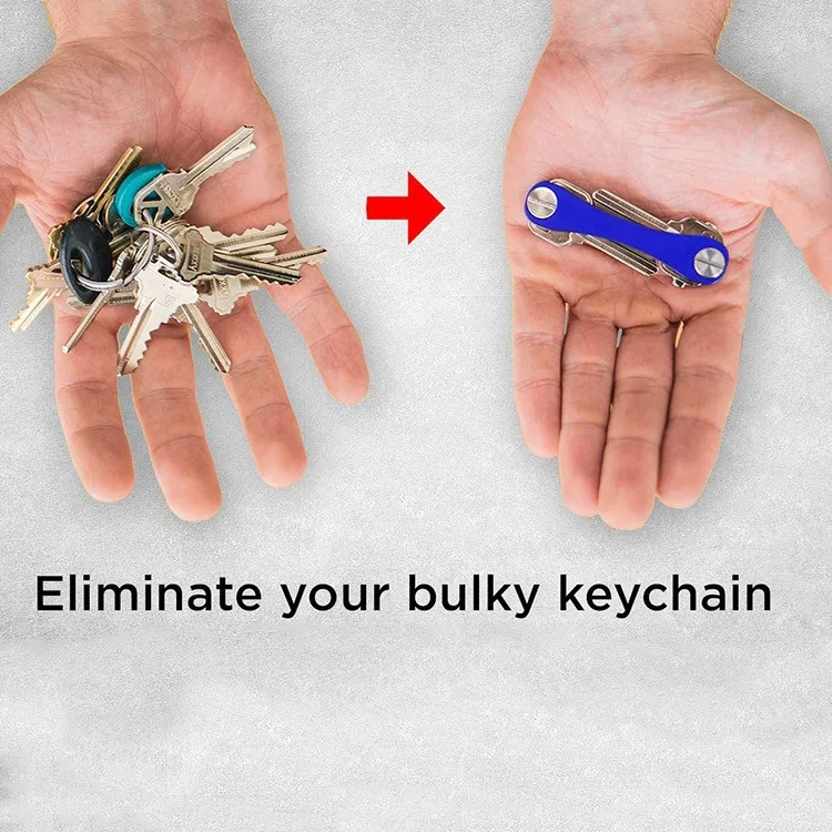 Customizable Logo Expandable Metal Key Chain - Durable & Stylish