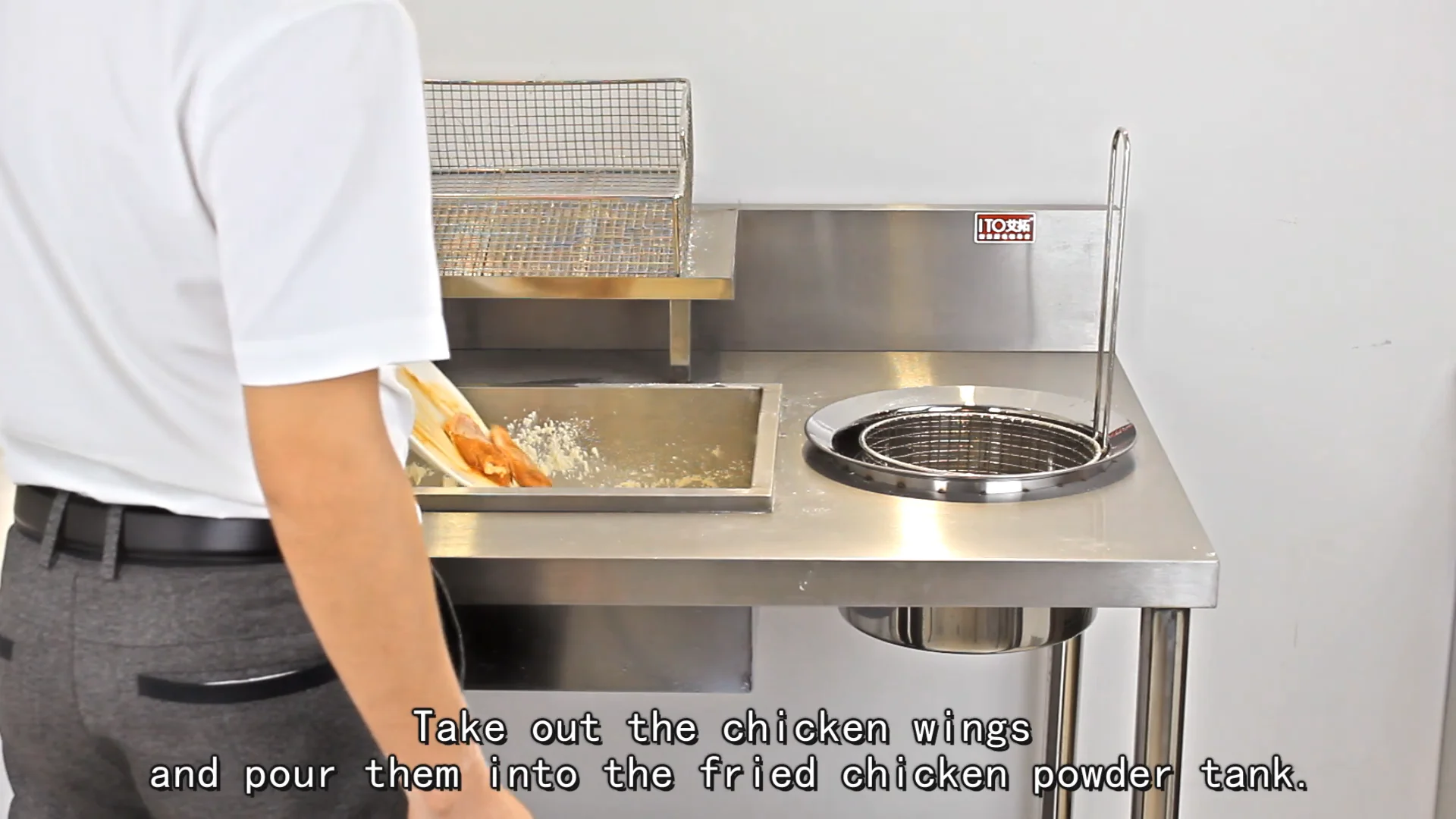 1m Chicken Wrapping Powder Table/kfc Breading Table Machine - Buy ...