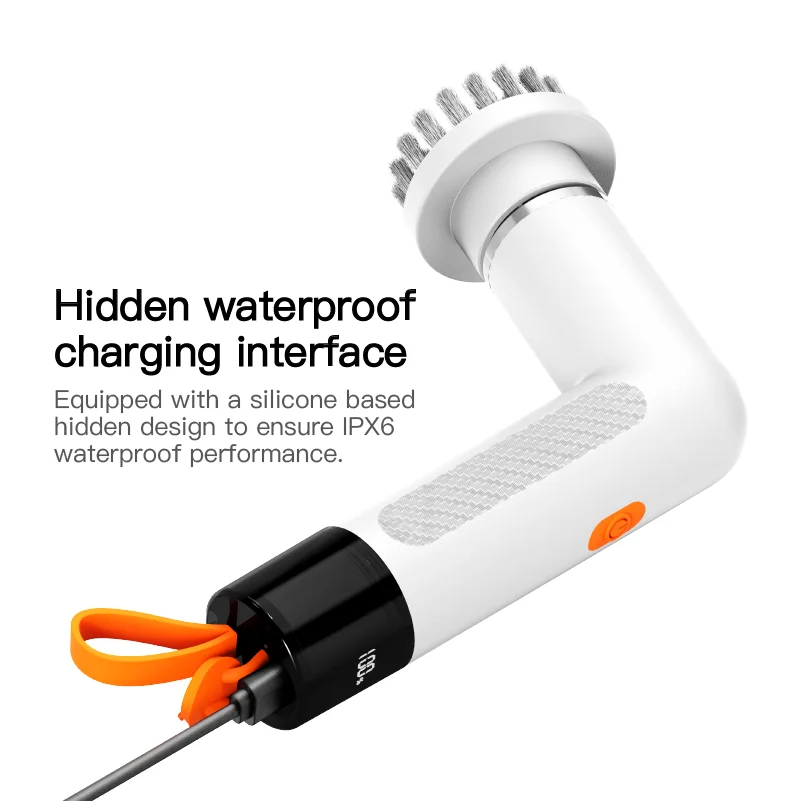 Multifunctional Portable Usb Rechargeable Household Cleaning Spin Scrubber Handheld Electric ...