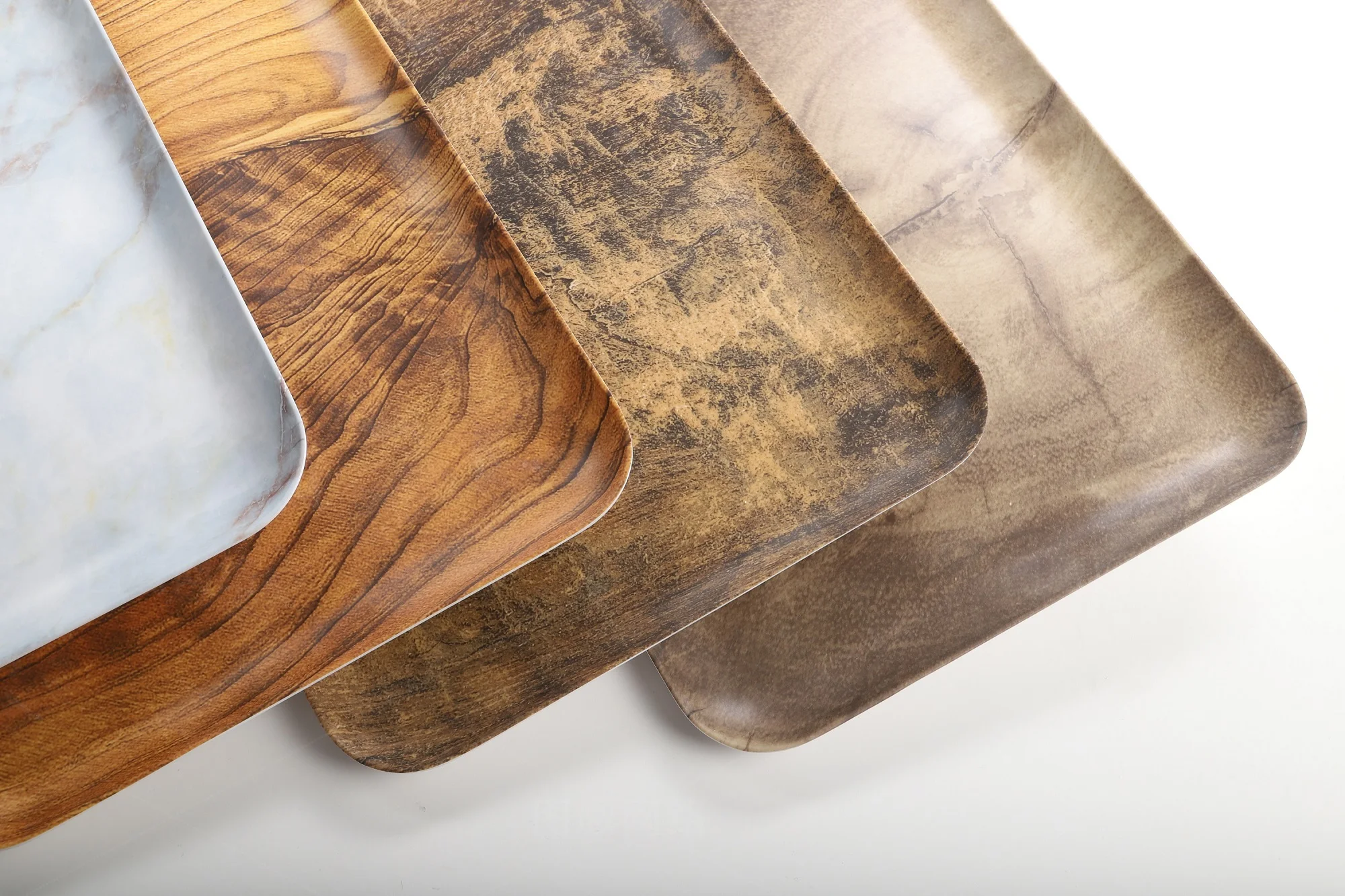 Marble Rectangular Melamine Serving Tray Perfect For Serving Appetizers ...