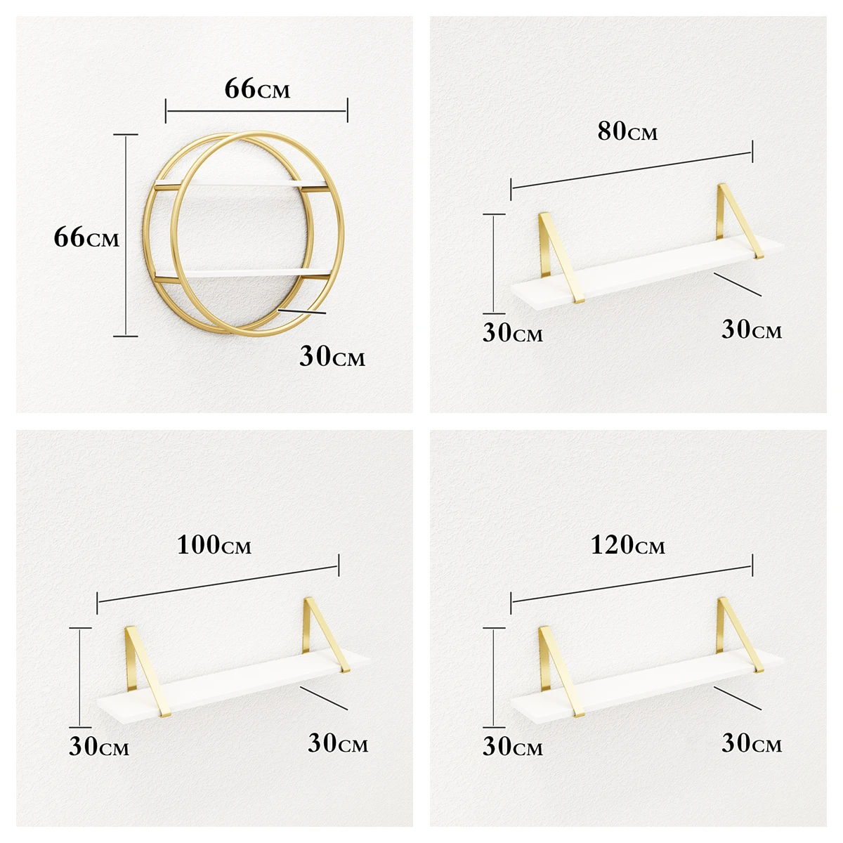 Shoe Shop Fittings Wall Mounted Shoe Display Shelf Stainless Steel Gold ...