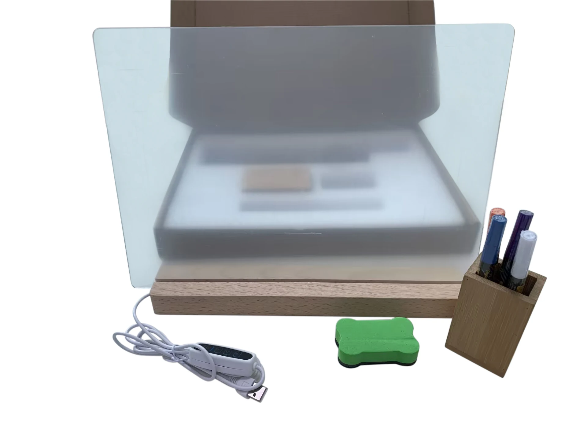 Digital Calendar Fluorescent Message Board Creative Usb Led Light Alarm ...