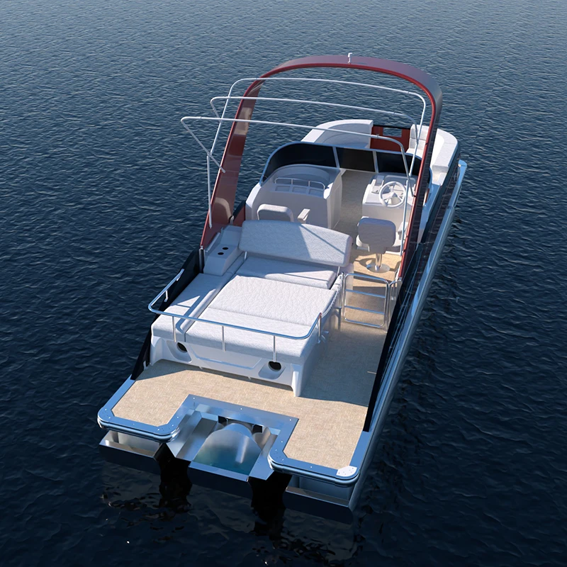 Luxury Aluminum Tritoon Fiberglass Catamaran Pontoon Boats