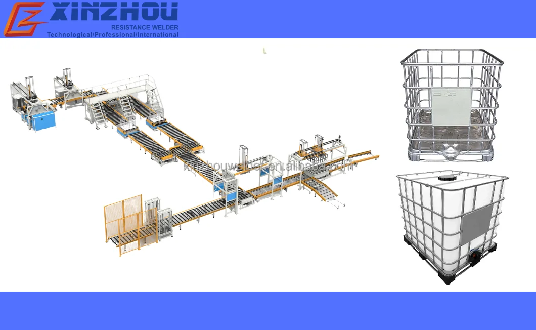 1000L IBC Cage Frame Stainless Steel Tubular Automatic Welding Machine ...