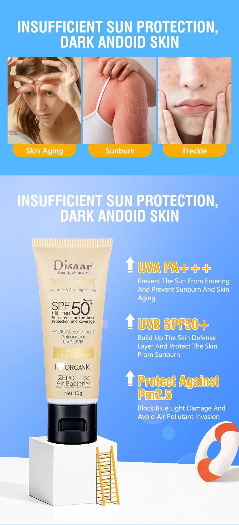 Disaar SPF 50 Tinted Foundation - Natural Sun Protection