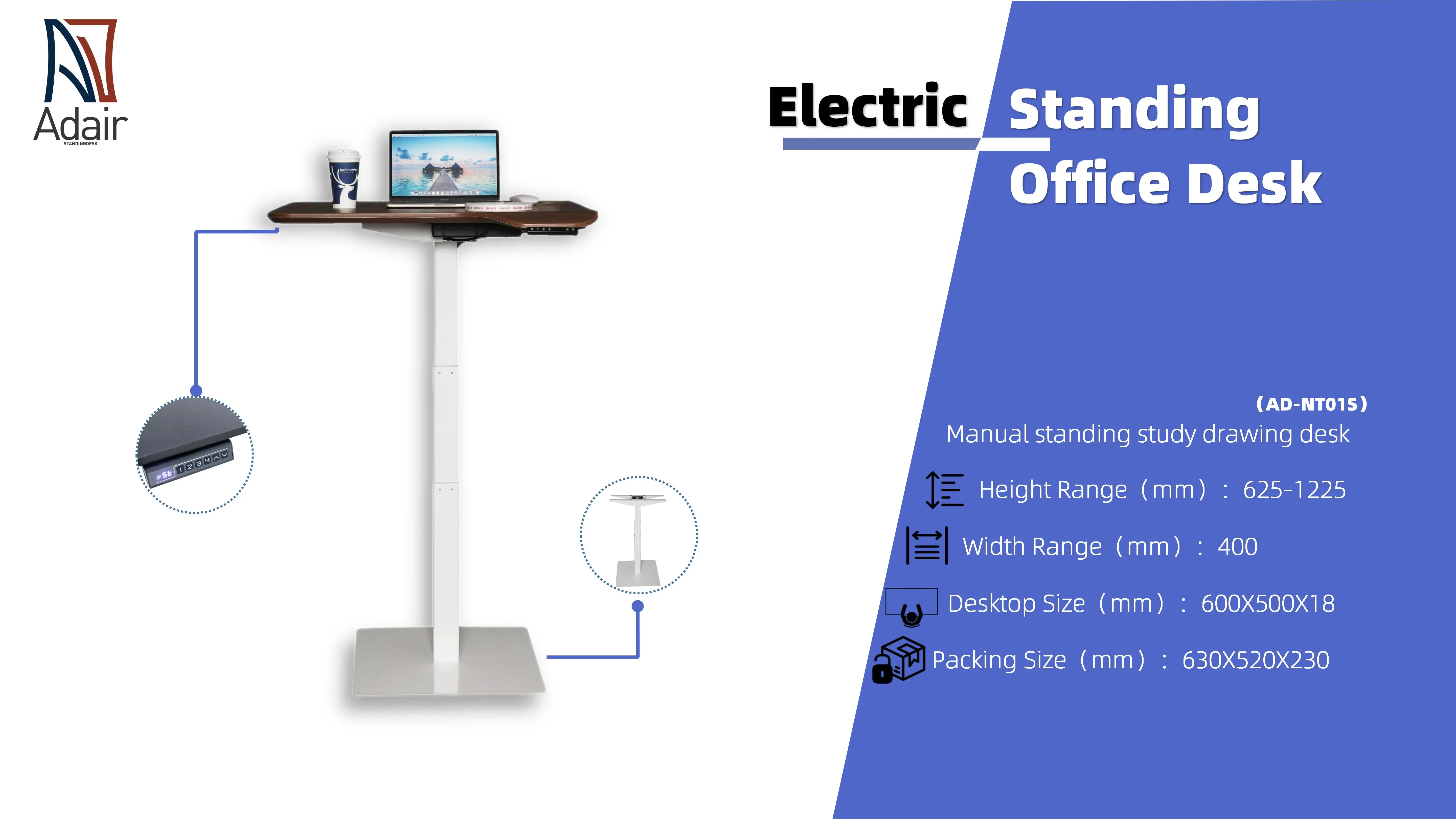 Ada Modern Electric Height Adjustable Standing Desk & Pulpit Furniture ...