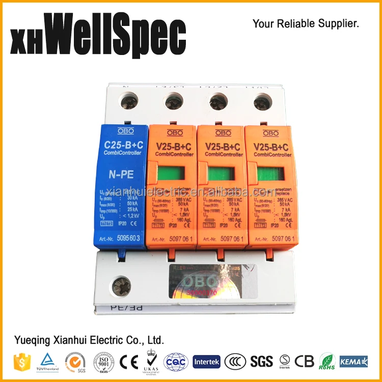 Lightning Protection Device Lightning Counter Strike V25-b+c 3+npe-385v ...