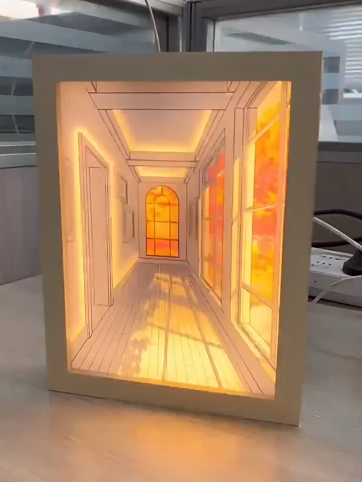 Ins Diy Customized 3d Light Up Led Canvas Painting Wall Art Wooden ...