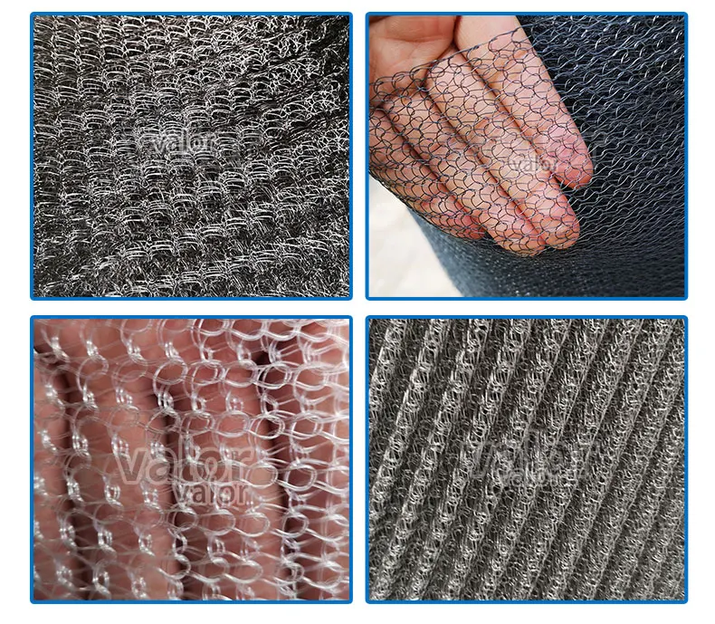 304 316 SS Stainless Steel Knitting Wire Mesh Filter Knitted Woven ...